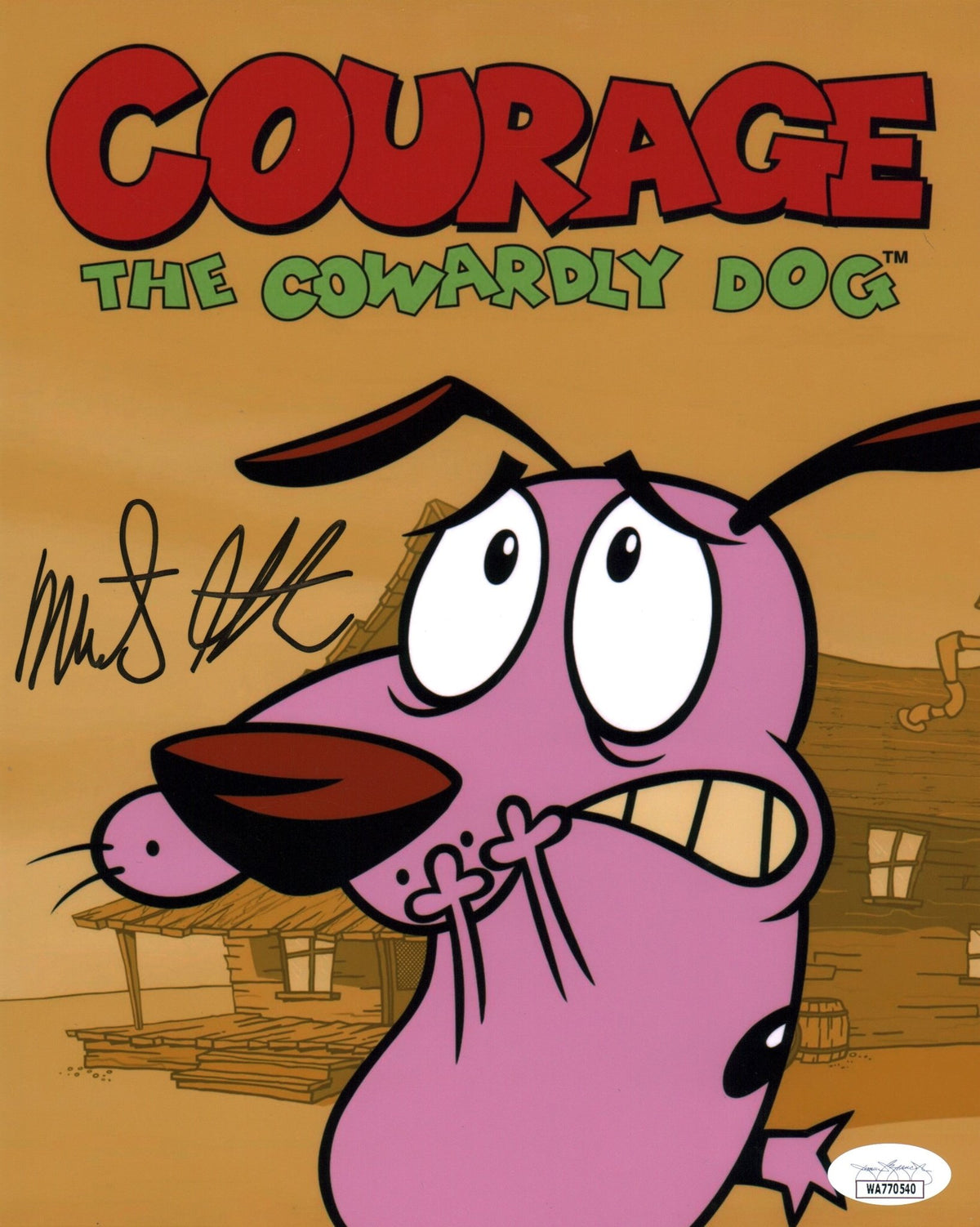 Marty Grabstein Courage the Cowardly Dog 8x10 Signed Photo JSA COA Cer
