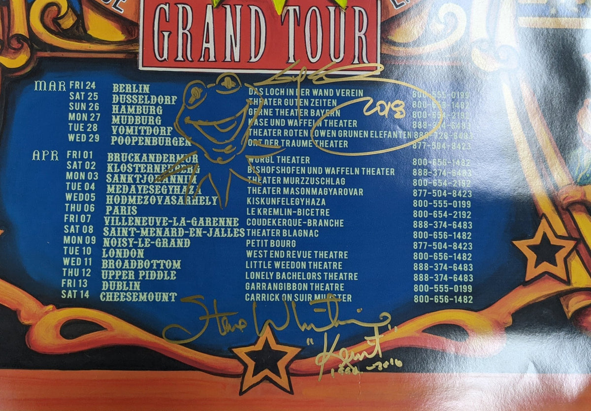 The Muppet Show 22x34 Poster Signed Autograph Whitmire Gilchrist JSA C