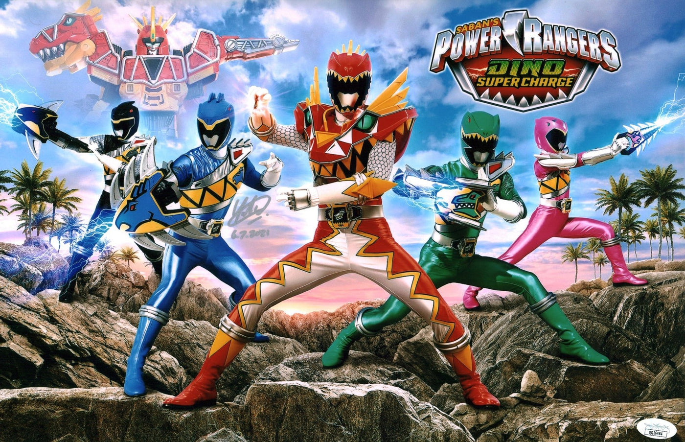 Yoshi Sudarso Power Rangers 11x17 Signed Photo Poster JSA Certified Au