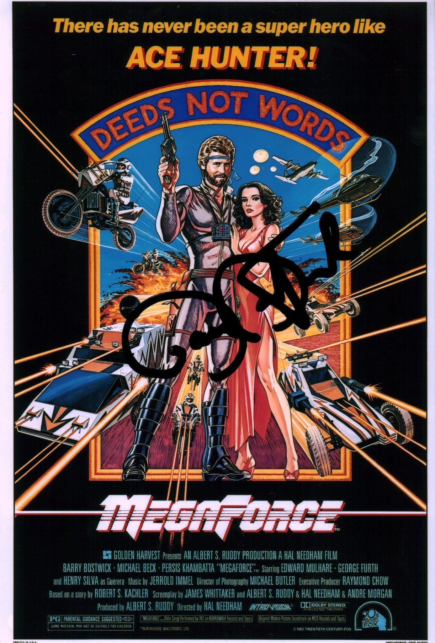 Barry Bostwick MegaForce 8x12 Photo Signed JSA Certified Autograph